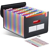ThinkTex Accordion‌ File Organiser, 26 Pockets Expanding File Folders ...