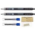 uni-ball Kuru Toga 0.5mm - Self Sharpening Mechanical Pencil - Smoke Barrel - Pack of 2 + 24 ...