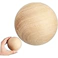 Large 10CM Wooden Sphere - Unfinished Craft Balls for DIY Decor and ...