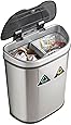 VonHaus Recycling Sensor Bin for Kitchen Waste - Automatic LED Motion Detection Lid - Large 70L ...