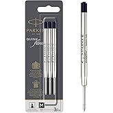 Parker Ballpoint Pen Refills | Medium Point | Black QUINKflow Ink | 6 Count Value Pack : Amazon ...