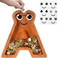 Wooden Letter Money Box Personalized Letters Wooden Piggy Bank Money ...