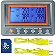Digital 4 Channel K Type Thermocouple Thermometer Recorder with 8G SD ...