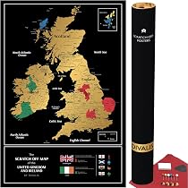 Food Tent Scratch Off Map Of Europe - 23x33 Inch Travel Map With Gold ...
