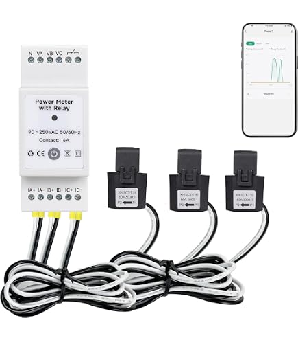 Power Monitor WiFi Clamp Meter Remoter Energy Quality Monitor ...