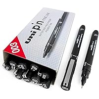 Uni Pin Fineliner Drawing Pen - Black - 0.03mm - Pack of 6 : Amazon.co ...