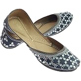 Fulkari Women's Moonshine Black Multicolored Jutti | Bite and Pinch ...