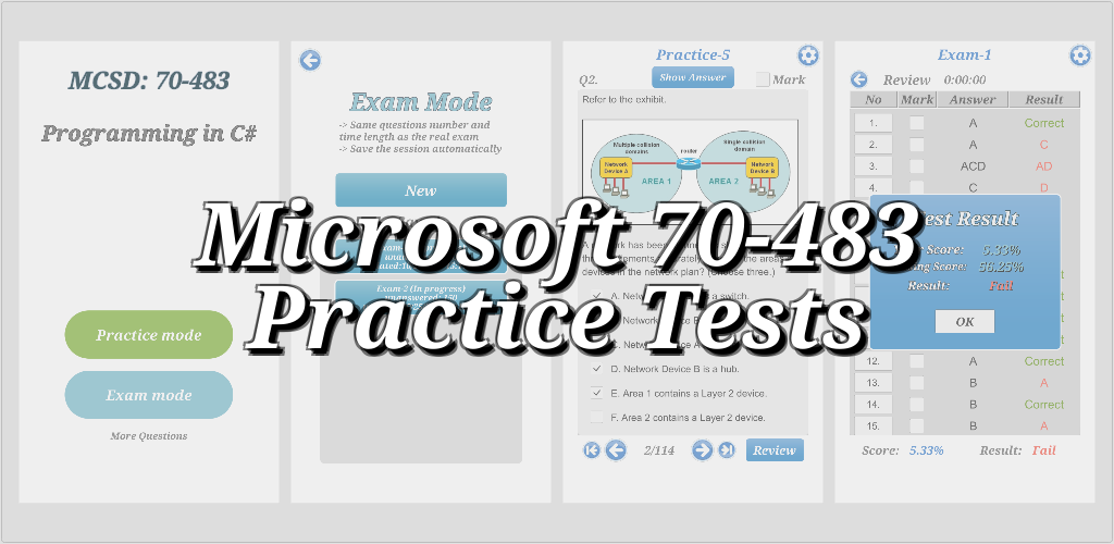 MCSD App Builder Certification: 70-483 (Programming in C#) Exam : Amazon.fr: Applis et Jeux