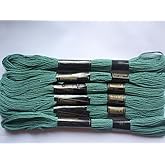 Trebla Pack of 6 Embroidery Thread/Skeins - 8m - Christmas Red - Col ...