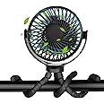 Pram Fan Stroller Fans, Portable USB Rechargeable Buggy Fan with ...