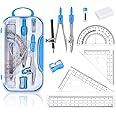 Geometry Set, 10pcs Maths Set,ZOMOAP School Maths Protractor Set with ...