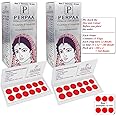 PERPAA Premium Velvet Sticker Kumkum Bindi Box of 15 Flaps Each Pack 2 ...