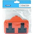 Status 2-Way Re-Wireable Plastic Socket Block - Orange : Amazon.co.uk ...