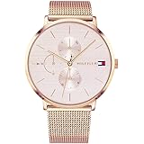 Tommy Hilfiger Womens Multi dial Quartz Watch with Rose Gold Strap ...