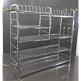 Buy WINSTAR Stainless Steel 4 Shelf Wall Mount Kitchen Utensils Rack ...