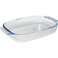 Pyrex Borosilicate Glass Rectangular Roaster with Easy Grip Handles ...
