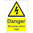 Danger electrocution risk electricity warning safety sign - Self ...