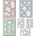 DELORIGIN Geometric Frames Cutting Dies Card Making Die Borders Stencil ...