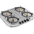 Buy Sunflame OPTRA 4B Stainless Steel 4 Burner Gas Stove (Manual Ignition, Silver) Online at Low ...