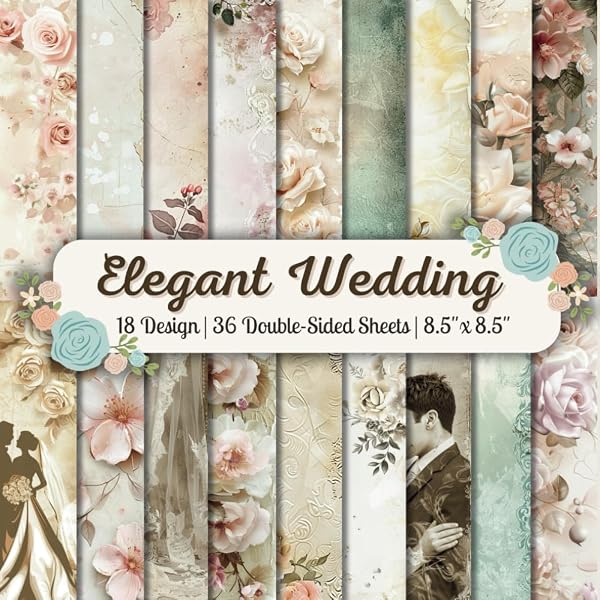 Double Sided Scrapbook Paper Vintage Wedding
