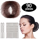 Hair Nets Invisible Elastic Edge Mesh and U Shaped Pins Set, 50 Pieces ...