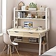 Modern Computer Desk With Hutch And Bookshelf - Stylish Home Office ...