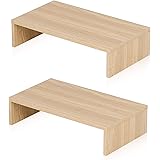 FITUEYES Wood Monitor Stand PC Laptop Computer Screen Riser, Monitor ...