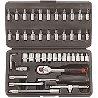Force 2462 Socket Combination Set DIY Repair Tool Kit (Blue, 46-Pieces ...