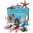 Lello and Monkey Sea Creature Toy Animal Figures - set of 12 boxed ...