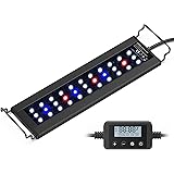 SEAOURA Led Aquarium Light for Plants-Full Spectrum Fish Tank Light with Timer Auto On/Off, 12 ...