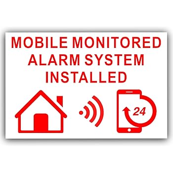 8 x Intruder Alarm Warning Security Stickers Signs for Internal or ...