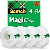 6 Small Clear Magic Tape 18mm x 30m General Purpose Sellotape Rolls ...