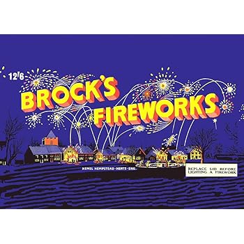 Vintage Fireworks BROCK'S FIREWORKS * 250gsm ART CARD Gloss A3 ...