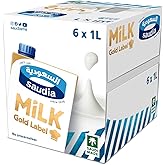 Saudia Whole Milk – Ultra-Creamy, Pure & Nutrient-Rich, 12 x 1L Pack ...