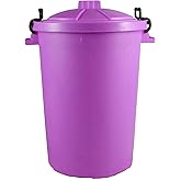 Easy Shopping 85 Litre 85L Extra Large Colour Plastic Dustbin Garden ...