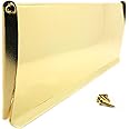 Polished Brass Internal Letter Box Flap - Inner Draught Excluder Post ...