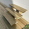 Scala esterna in legno, 2-7 gradini, Rampa per Scale, Kit pronto all ...