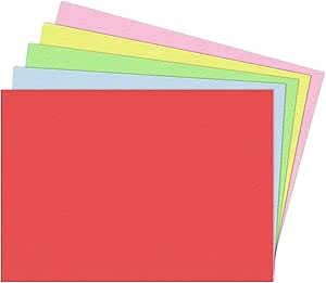 5 Colours, A5 300gsm Coloured Card Thick Art Paper - Assorted Pack, 50 ...