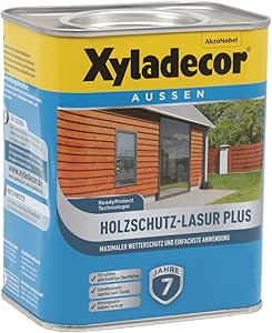 Xyladecor Holzschutz-Lasur Plus wasserbasierte Holzlasur für aussen in verschiedenen Farbtönen ...