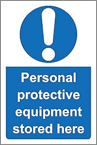 Personal protective equipment PPE stored here safety sign - 1.2mm Rigid ...