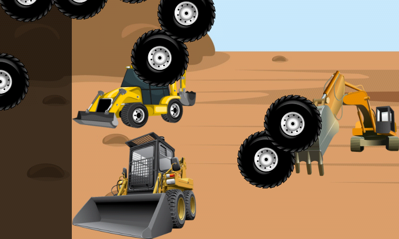 Digger Puzzles for Toddlers and Kids : play with construction vehicles ...