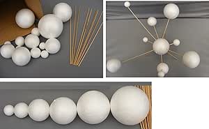 Make Your Own Solar System Model ~ 14 Mixed Sized Polystyrene Spheres ...