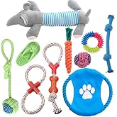 ZENO Chew Dog Toys - Pack of 10 | Teething & Training Washable Cotton ...