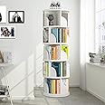 A.M INTERNATIONAL Rotating Book Rack Wooden 5 Tier Floor Standing ...