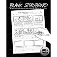 Blank Storyboard: Notebook Sketchbook Template Panel Pages for ...