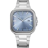Titan Classique Slim Square Quartz Analog with Date Blue Dial Stainless ...