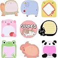 AMFUN 20 Pack Cute Sticky Notes Set, Cartoon Animal Sticky Notes,8 ...
