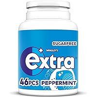 Wrigley's Extra Peppermint Chewing Gum Sugar Free Multipack, 5 x 10 ...