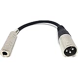 Devinal XLR Female to 1/4" Female calbe, 3 Pin Female to 6.35mm Socket Audio Cord, XLR Jack to ...
