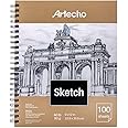 Artecho 9x12" Sketch Book, 100 Sheets (60 lb/90gsm), Spiral Bound, Art Supplies Sketch Pad ...